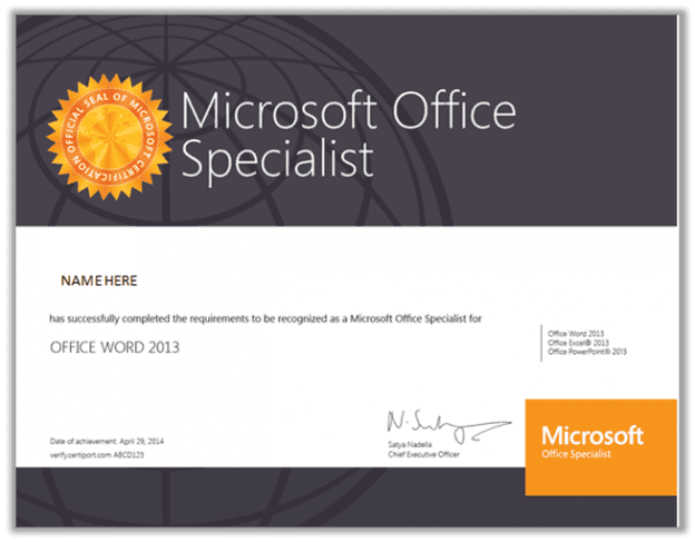 Microsoft Office Specialist (MOS) – International Test Center